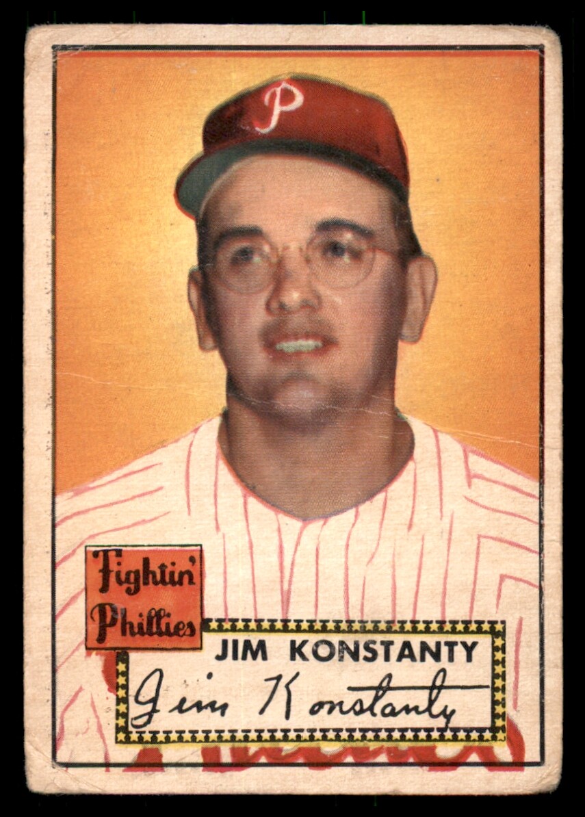 1952 Topps Jim Konstanty #108 Poor Baseball Card Red Back | eBay