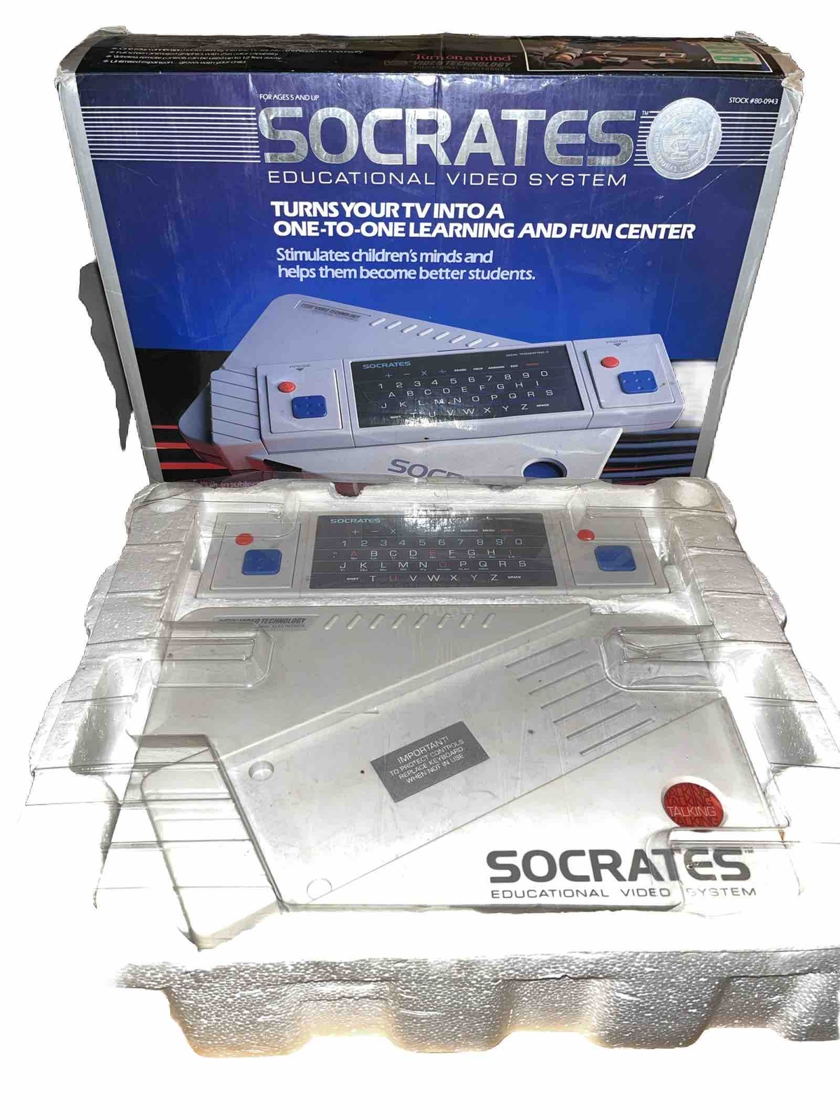 Vintage 1988 Socrates Educational Video System W 5 Games Working 100 ...