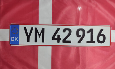 Used Denmark License Plate - replica | eBay