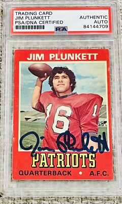 JIM PLUNKETT 1974 WONDER BREAD CARD AUTOGRAPH PSA/DNA | eBay