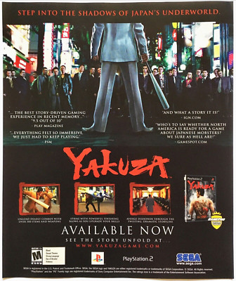Print Ad 2006 Yakuza PS2 PlayStation 2 Video Game Original Promo Poster ...