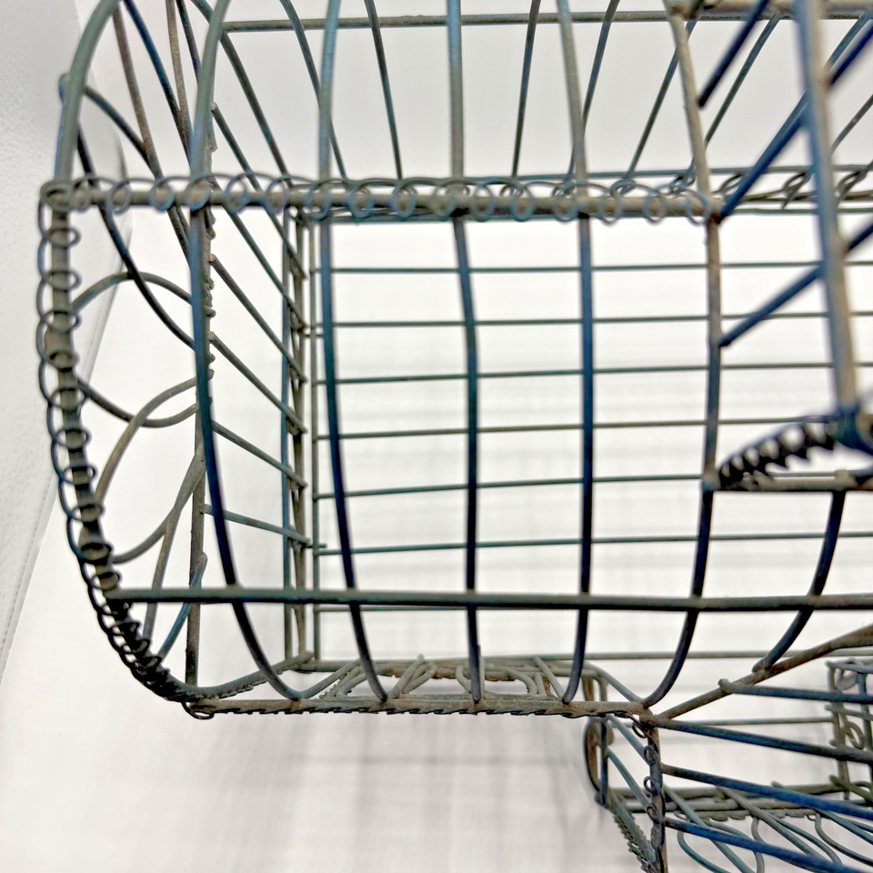 Metal Decorative Wire Bird Cage Church Chapel Blue Plants Decor ...