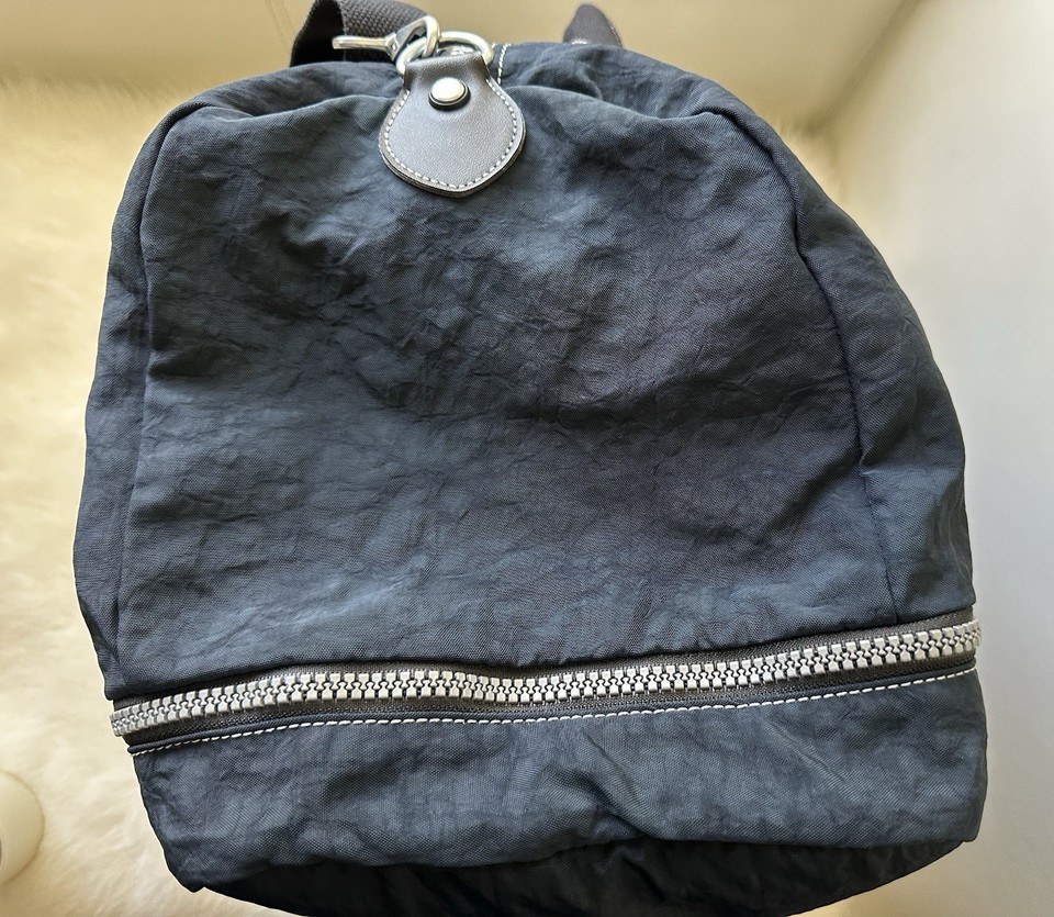 Kipling Duffle Travel Bag Large Navy Blue Expandable Travel Weekend Bag ...