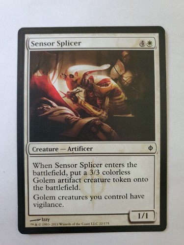 MTG Magic The Gathering Card Sensor Splicer Creature Artificer White New Phyrexi | eBay