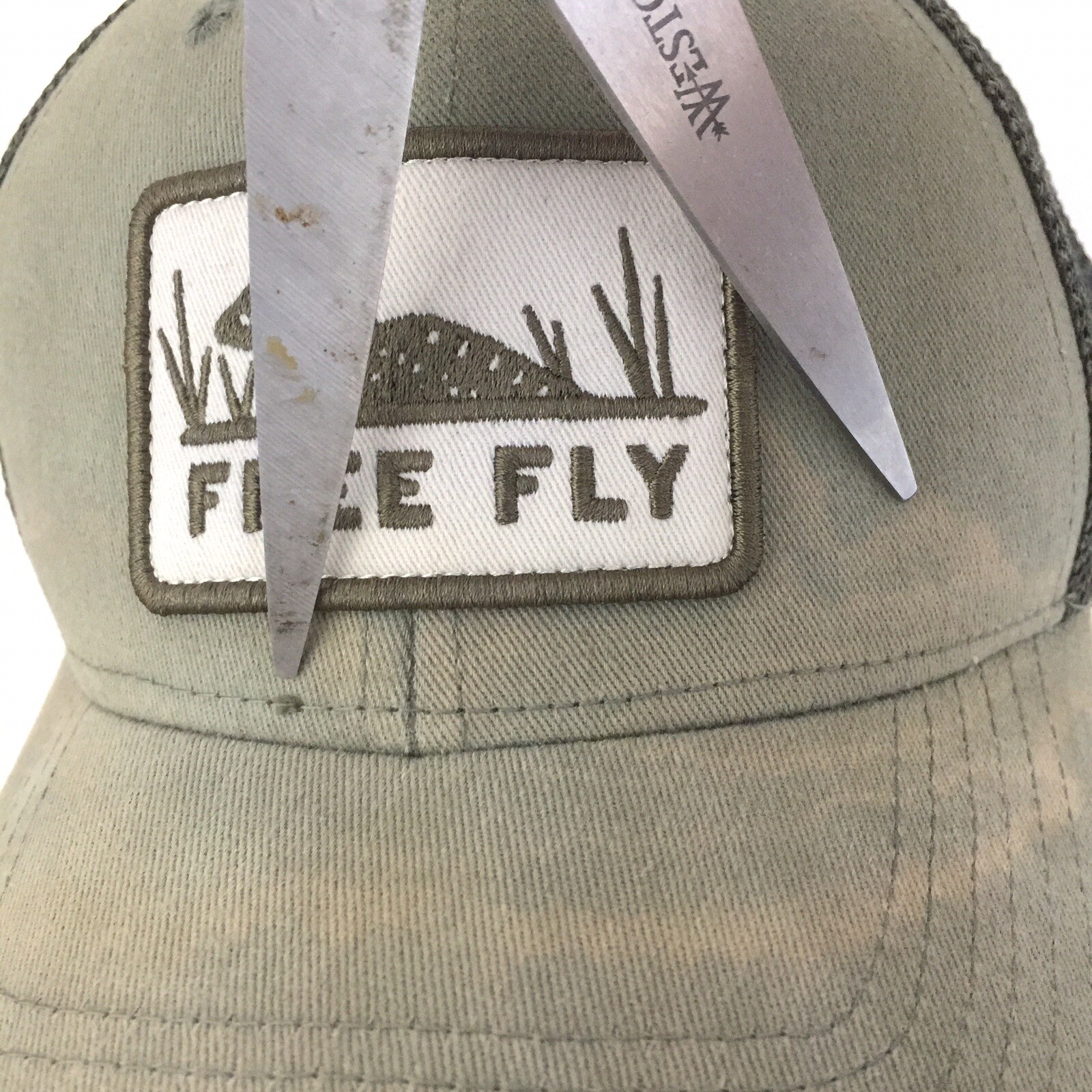 Free Fly Fish Patch Hat Logo Mesh Snap Back Trucker B… - Gem