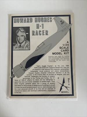 Howard Hughes H-1 Racer: A 1/24 Scale Card Model Kit - Airplane ...