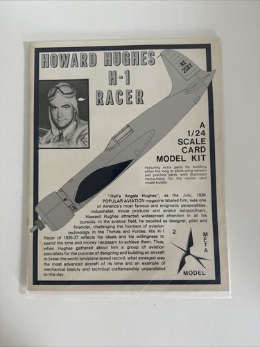 Howard Hughes H-1 Racer: A 1/24 Scale Card Model Kit - Airplane ...