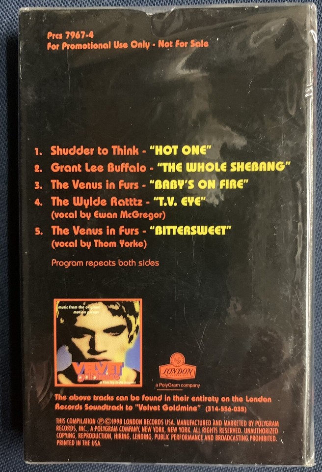 Velvet Goldmine OST Soundtrack Sampler Promo NEW Cassette Radiohead ...