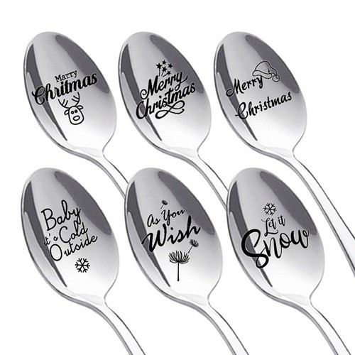 Anniversary Best Present Christmas Spoon Coffee Spoons Engraved Spoon ...