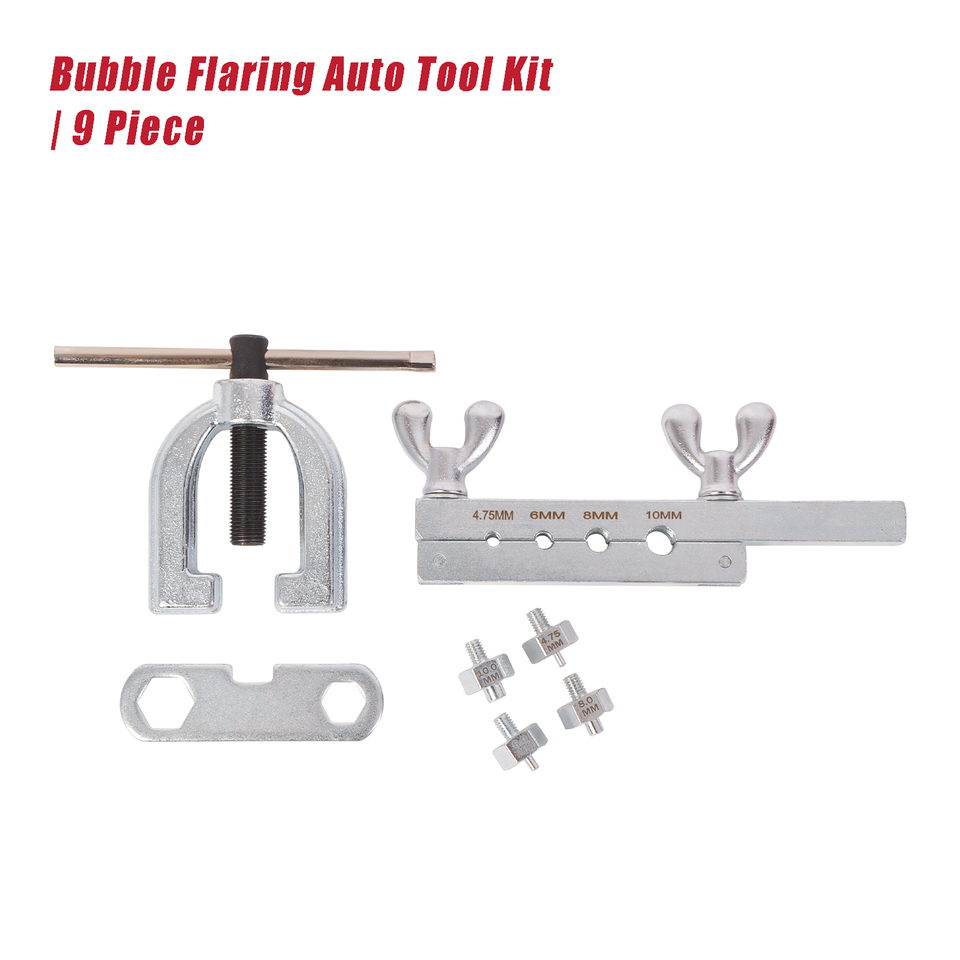 9 Pcs ISO/Bubble Flaring Tool Kit Adapters For 4.75mm 6mm 8mm Car ...