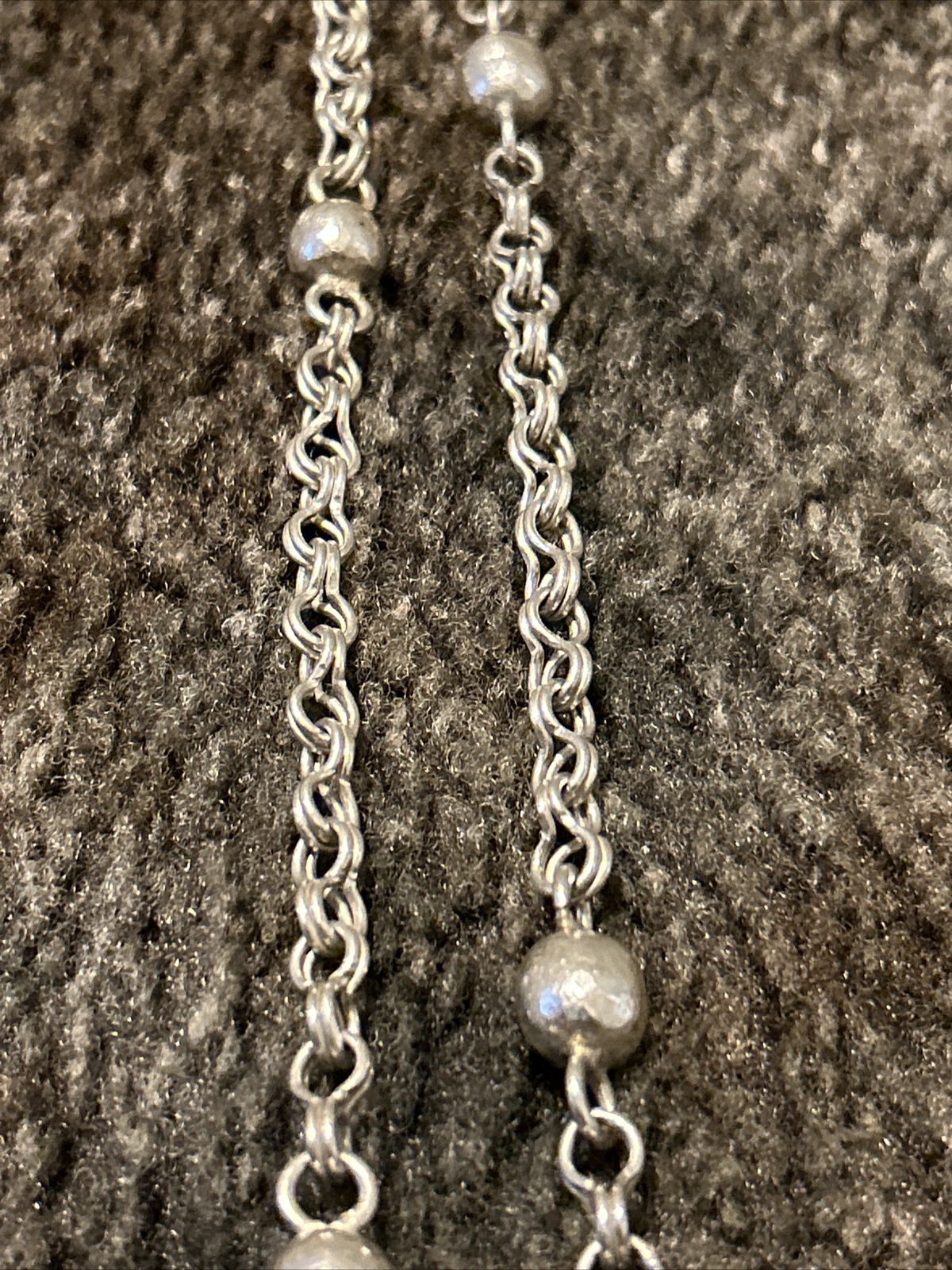 Rare Vintage 925 Ball Bead Link Chain Sterling Silver… - Gem