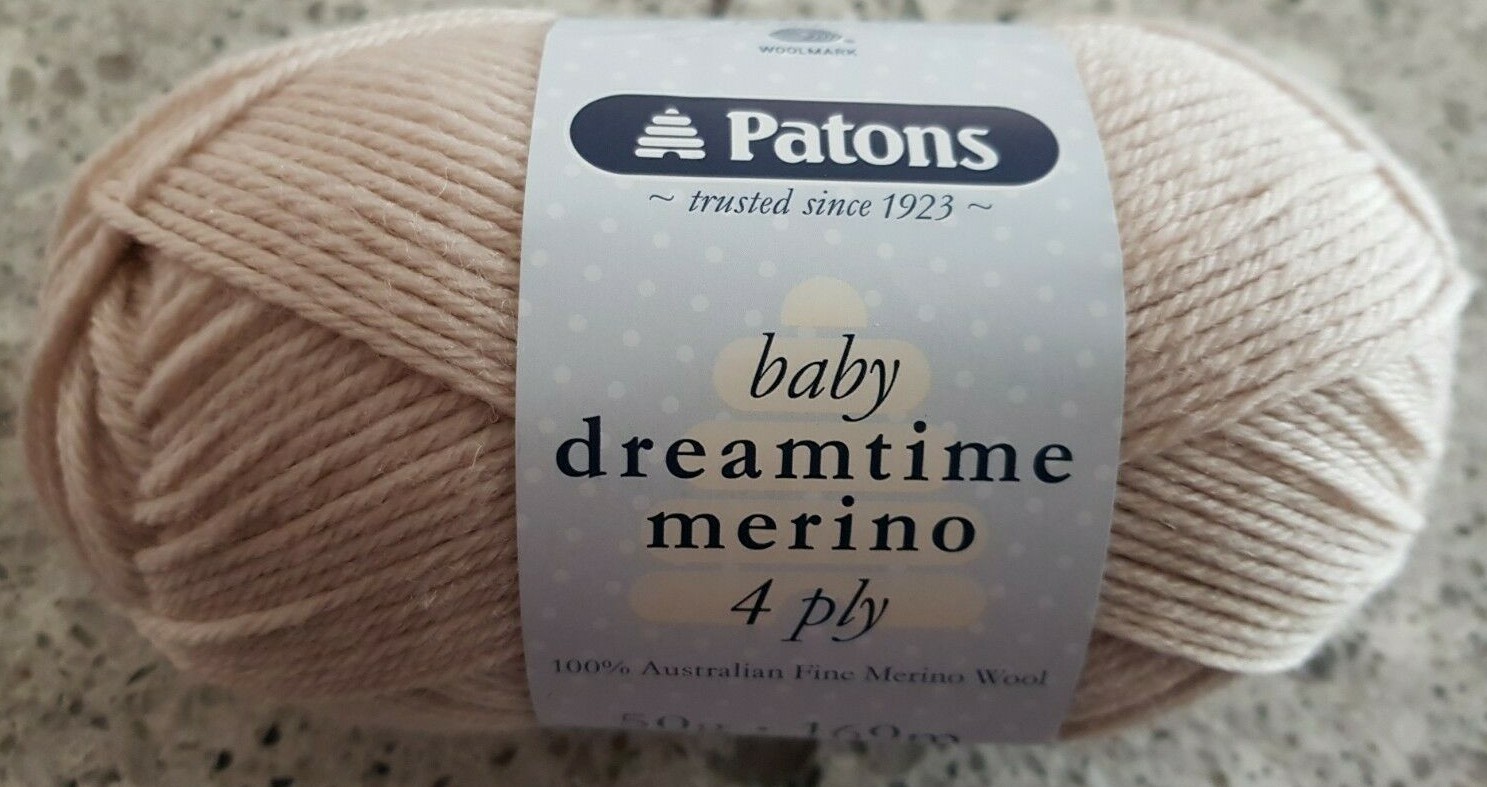 Patons Baby Dreamtime Merino 4 Ply #2949 Natural Wool 50g 9329269041557 ...