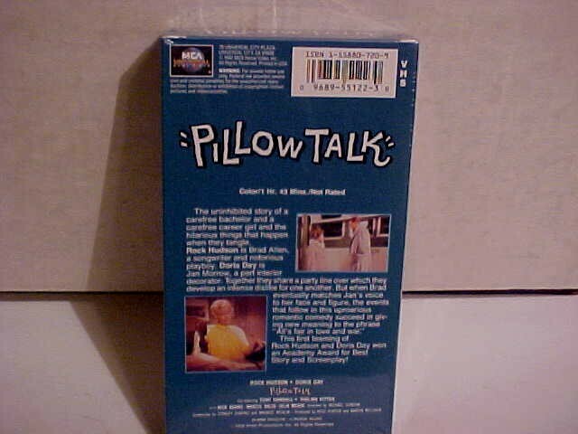 Pillow Talk [VHS] Rock Hudson Doris Day Tony Randall Thelma Ritter Nick ...