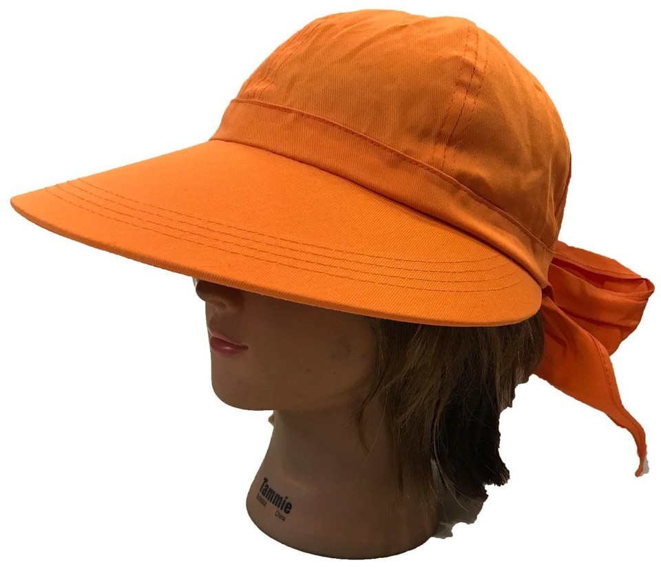 Ladies Women Fashion Large Visor Wide Brim Sun UV Protect 100% Cotton ...