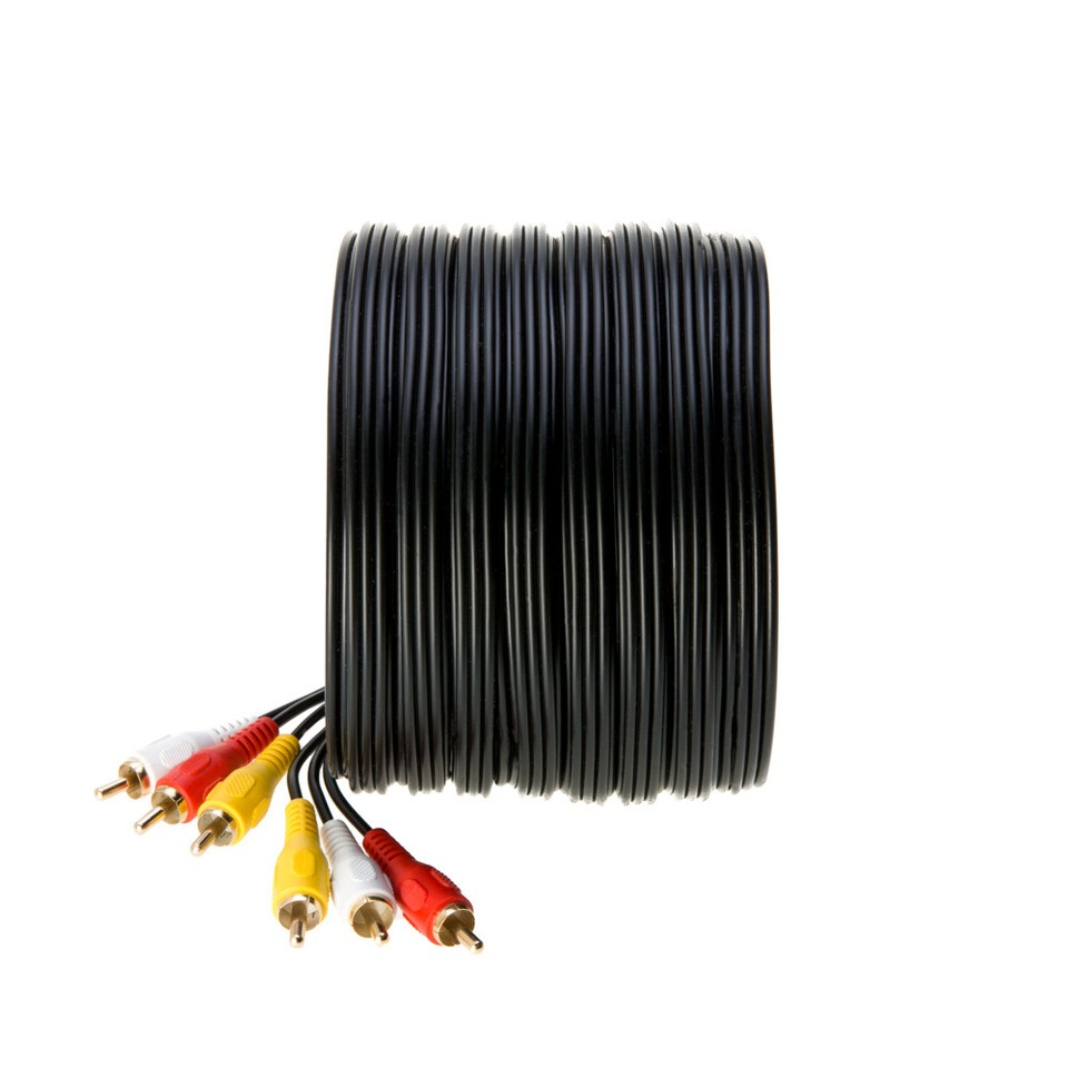3 RCA Male to 3 RCA Male Audio Video Cable TV VCR DVD Composite Multi ...