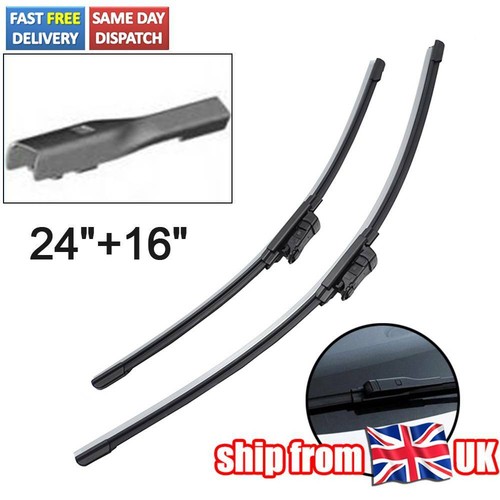 Pair Front Windscreen Flat Wiper Blades For VW UP! Seat MII Skoda ...
