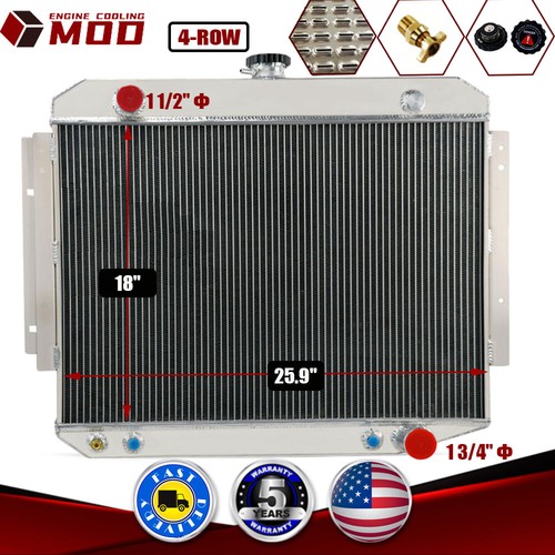 4-ROW 62MM CORE RADIATOR FOR 1971-1979 DODGE D100 D150 D200 D300 D400 5 ...