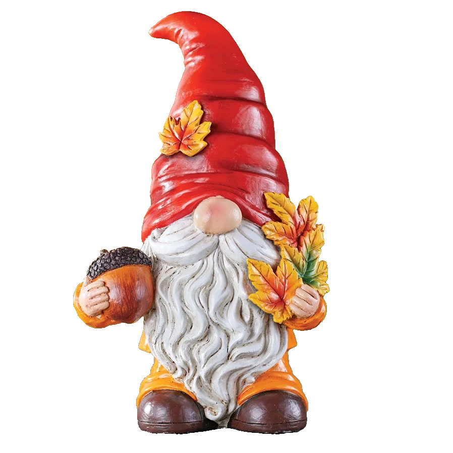 Autumn Harvest Garden Gnome Statue Sculpture Fall Figurine Festive Home ...