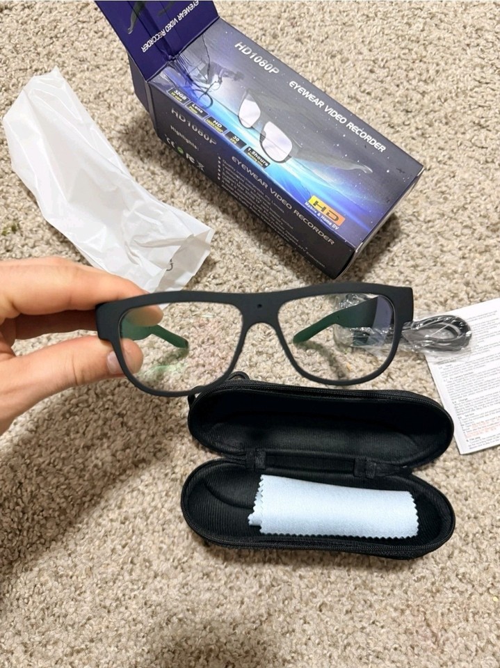 Camera Wearable Video Recording Glasses 1080P - Outdoor Sports Camera ...