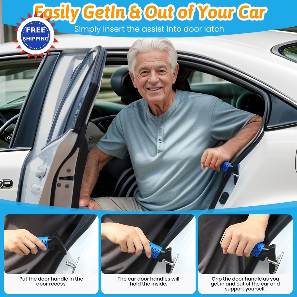 CAidRE 7PC Hip Kit Mobility Aids Reacher Grabber Shoe Horn Sock Aid Leg ...