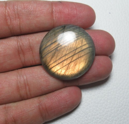 Labradorite Round Shape 50.40 Cts. Flat Back Gemstone G 1971 | eBay