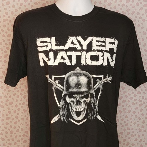 Slayer Nation World Tour with full Back Print Band Tee, Black Men's (2 ...