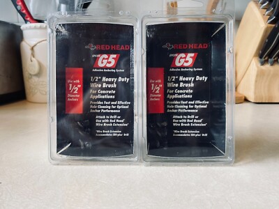 Red Head 1/2" Heavy Duty Wire Brushes for G5 Adhesive Concrete Anchors ...