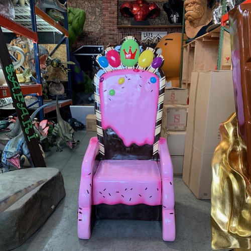 King Candy Throne Chair Life Size Resin Statue Restaurant Theme Decor ...