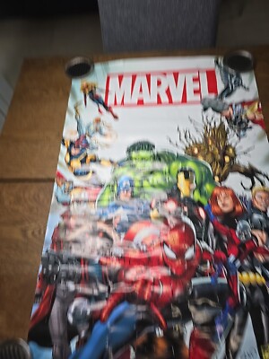 Marvel 75 Years 2014 Poster 24" x 36" Lano Soto Creased | eBay