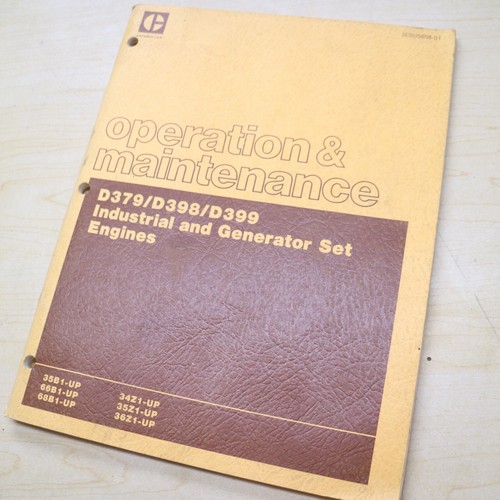 CAT Caterpillar D379 D398 D399 Engine Operation Maintenance Manual ...