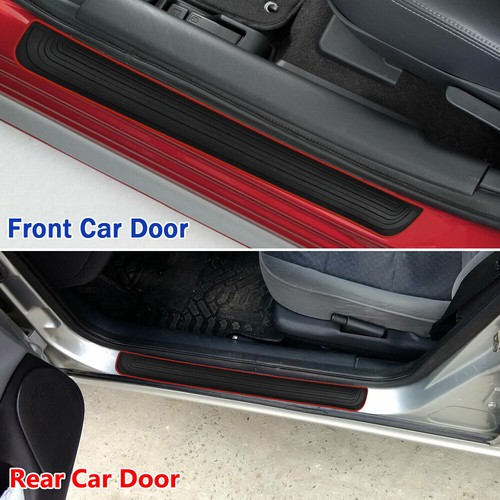 4 Pieces Rubber Door Rear Wear Window Cover Panel Pedal Protection Auto ...
