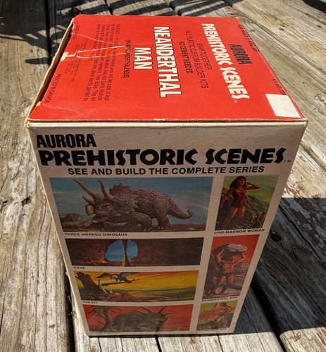Vintage 1971 Aurora Prehistoric Scenes Neanderthal Man Model Kit w/ Box ...