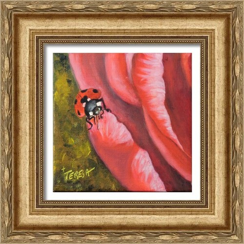 Red Ladybug #2 Insect Art Small Canvas Oil Painting Fine Art by Teresa ...