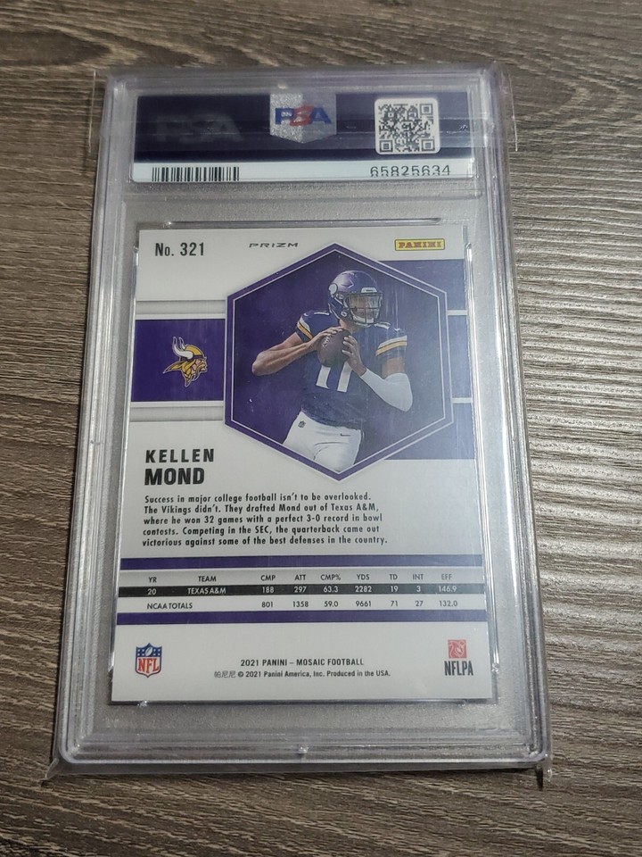 2021 Kellen Mond PSA 9 Panini Mosaic Honeycomb SSP Rc! Mint 9 k | eBay
