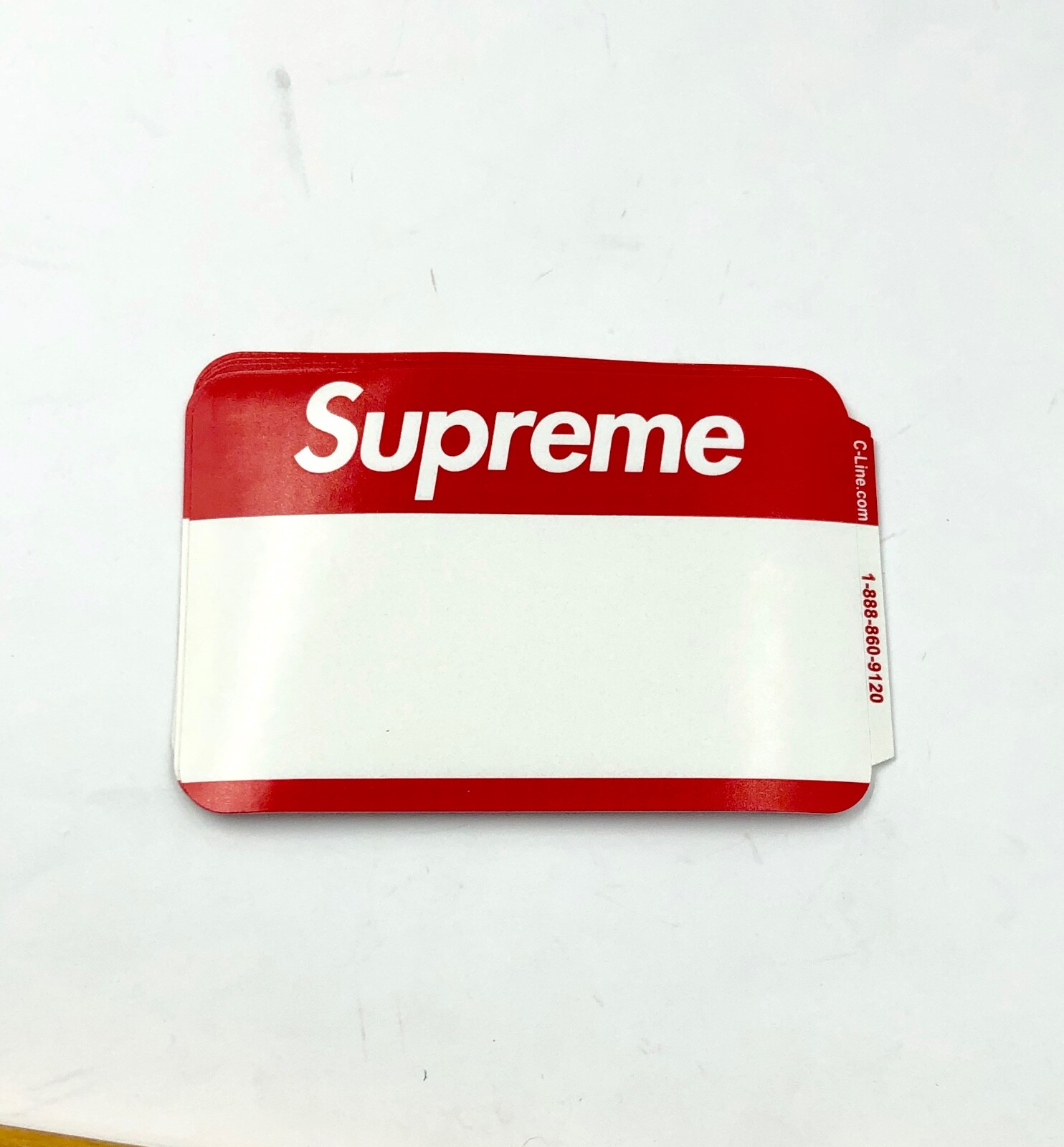 SUPREME Sticker HELLO my Name Is, 10 Stickers RED New Streetwear ...