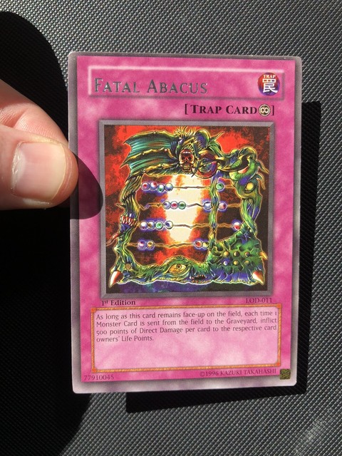 Yu-Gi-Oh! TCG Fatal Abacus Legacy of Darkness LOD-011 1st Edition Rare ...