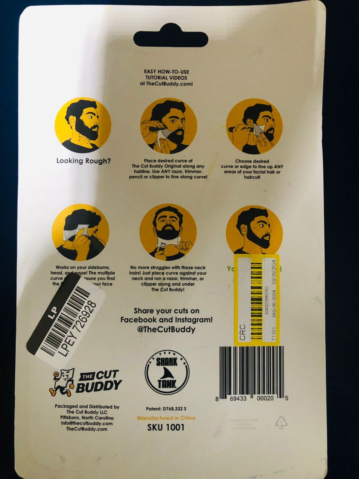 The Cut Buddy Hairline & Beard Shaping Tool + Pencil, NEW ...