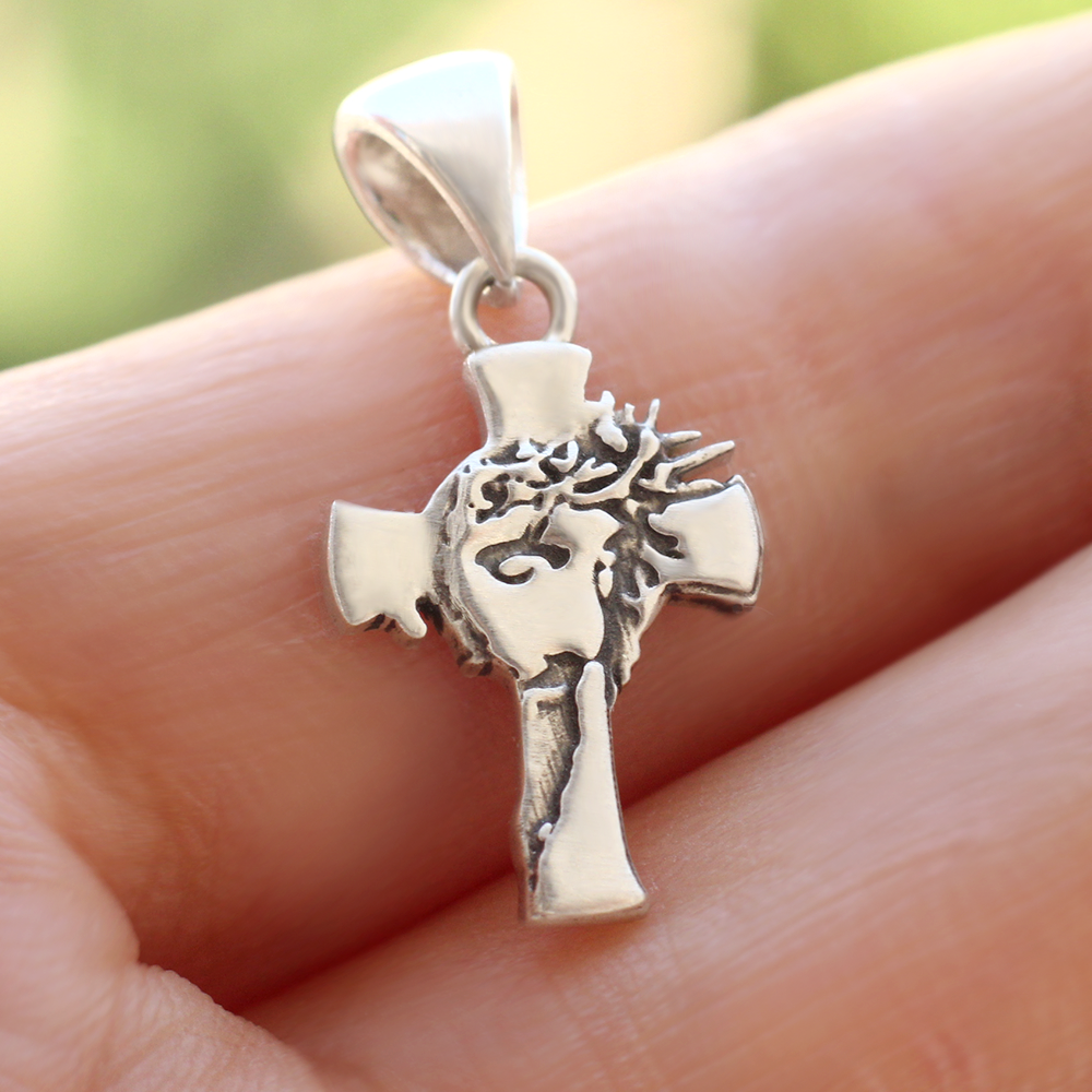 Jesus Yeshua Charm Pendant In 925 Sterling Silver Faith Christian ...