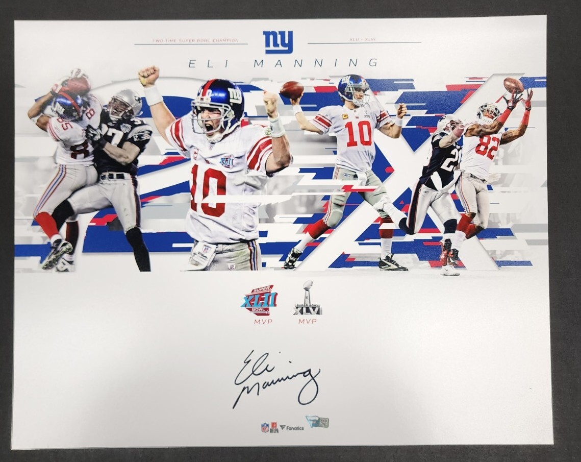 Eli Manning | Autographed Football Memorabilia & NFL Merchandise