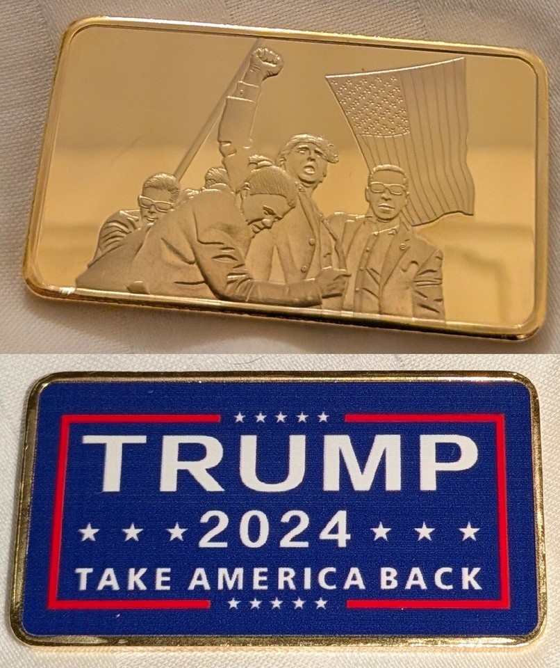 President Donald Trump Gold Bar MAGA Old Legend Americana CIA FBI Hero ...