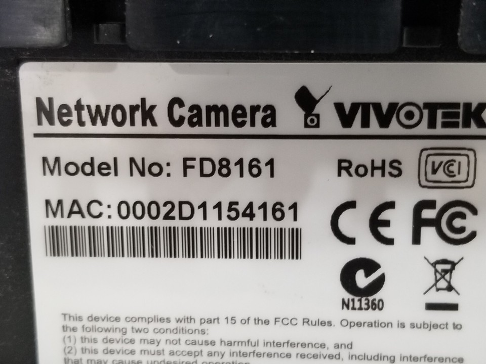 VIVOTEK FD8161 FIXED DOME NETWORK CAMERA | eBay