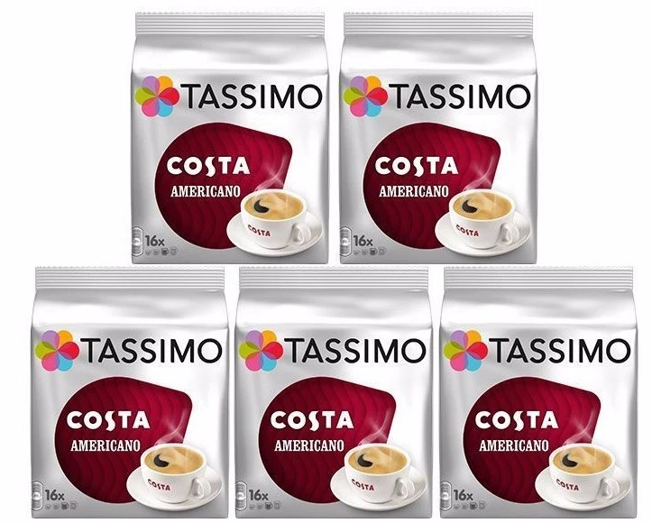 Tassimo Costa Americano Coffee Pods 16 Per Pack, 60% OFF