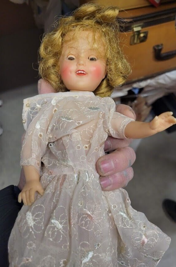 12" Shirley Temple doll Vintage 1950s Orig Party Dress Costume flinty ...