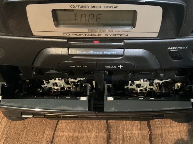 JVC PC-X105 CD Portable System Player FM AM Dual Cassette Boombox for ...