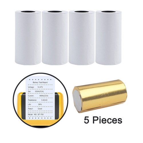 5Rolls/Lot Battery Tester Printer Paper for AUTOOL BT880 BT760 BT860 ...