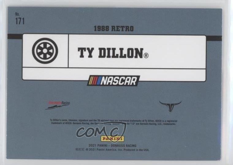 2021 Panini Donruss NASCAR Retro 1988 Ty Dillon #171 | eBay