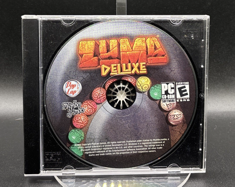 Zuma Deluxe (PC CD-ROM, 2004) PopCap Games Puzzle Arcade w/ Slipcover ...