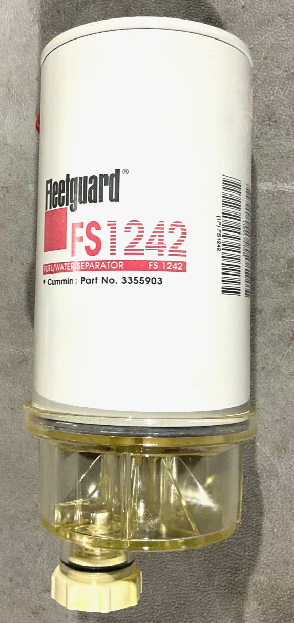 GENUINE FLEETGUARD FS1242B - FILTER-FUEL WATER SEPARATOR WITH BOWL ...