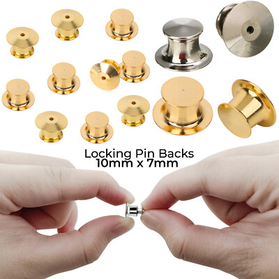 10/30PC Backs Locking Pin Keepers Badge-Pin Locks Pin For Lapel Enamel ...
