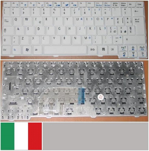 Clavier Qwerty Italien ACER ASPIRE ONE D250 ZG5 9J.N9482.00E ...